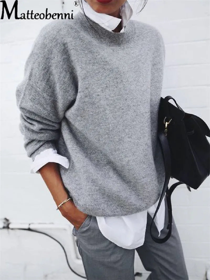 Pull à col de chemise Élégante pour femme – Trendyshop